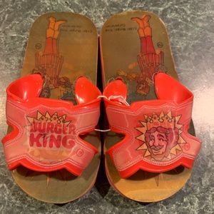 burger king | Shoes | Vintage 981 Burger King Holographic Flip Flops ...